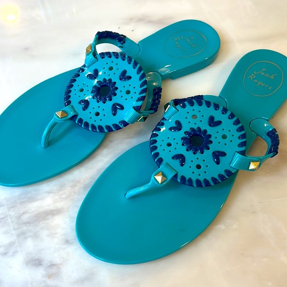 Jack Rogers | Shoes | Jack Rogers Teal And Blue Jelly Sandle | Poshmark